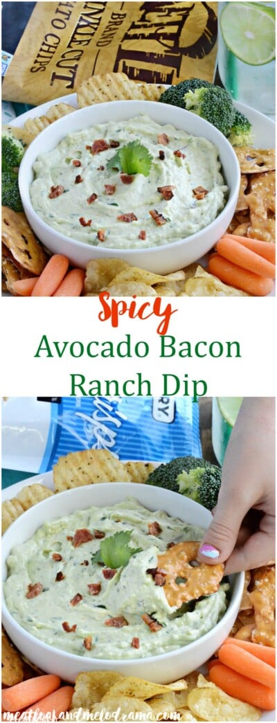 Spicy Avocado Bacon Ranch Dip - Meatloaf and Melodrama