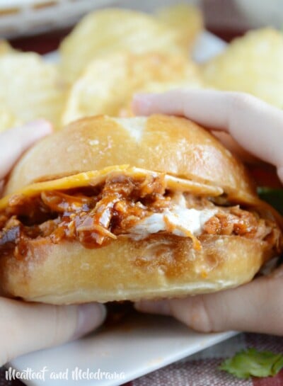 Honey Chipotle BBQ Chicken Sliders - Meatloaf and Melodrama