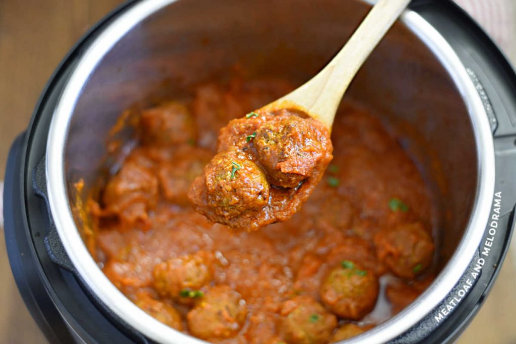 Instant Pot Meatballs and Sauce - Meatloaf and Melodrama