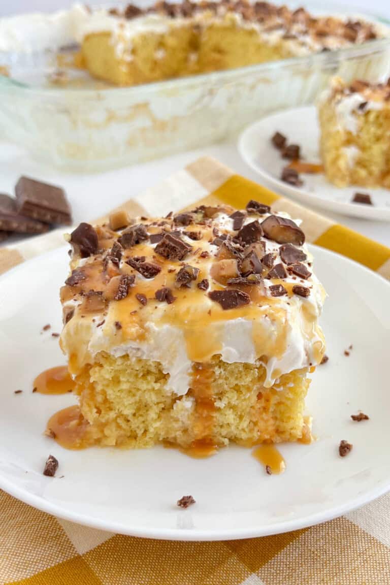 Heath Bar Cake (Easy Poke Cake Recipe) - Meatloaf and Melodrama
