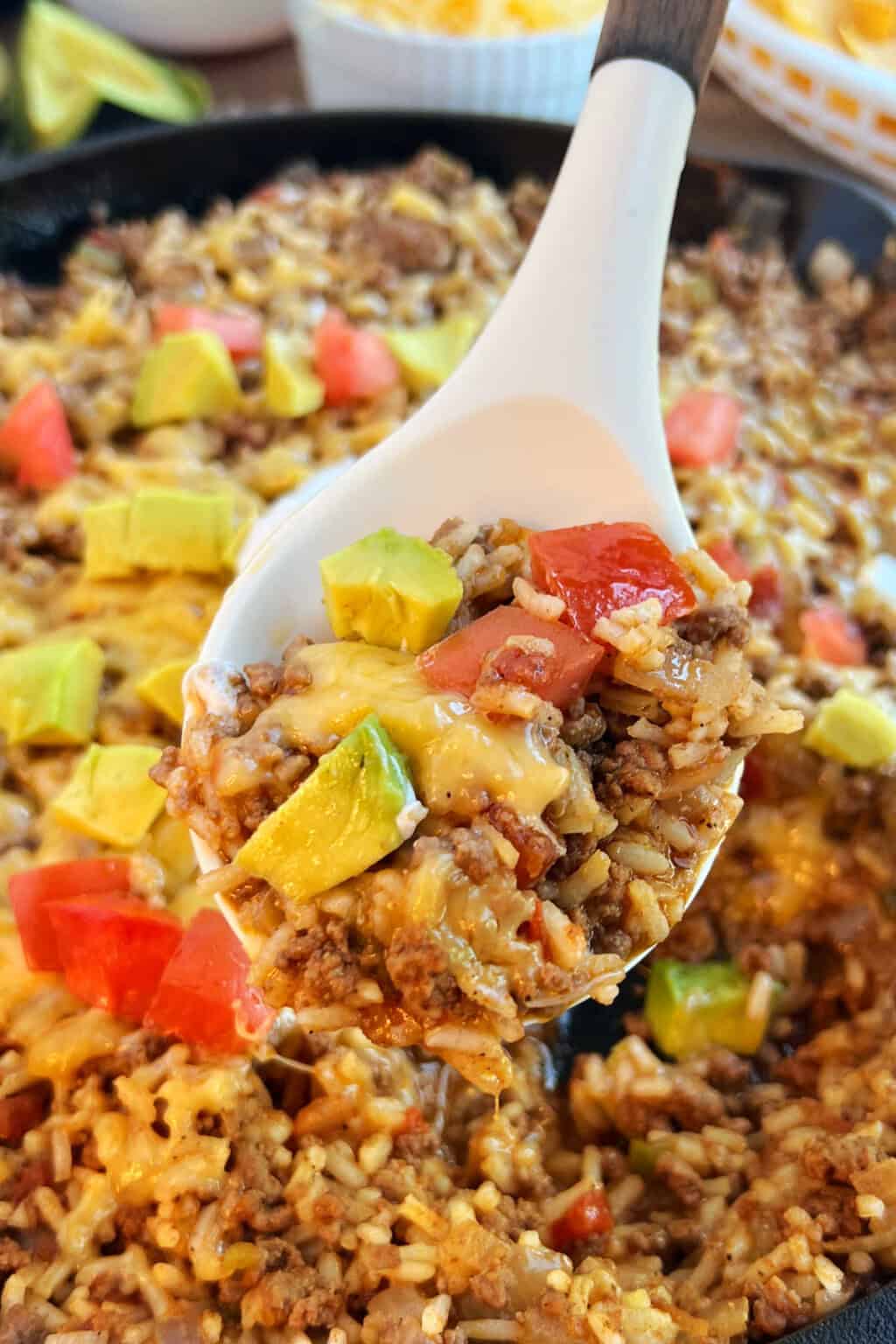 Taco Rice (Easy One Pan Dinner Recipe) - Meatloaf and Melodrama