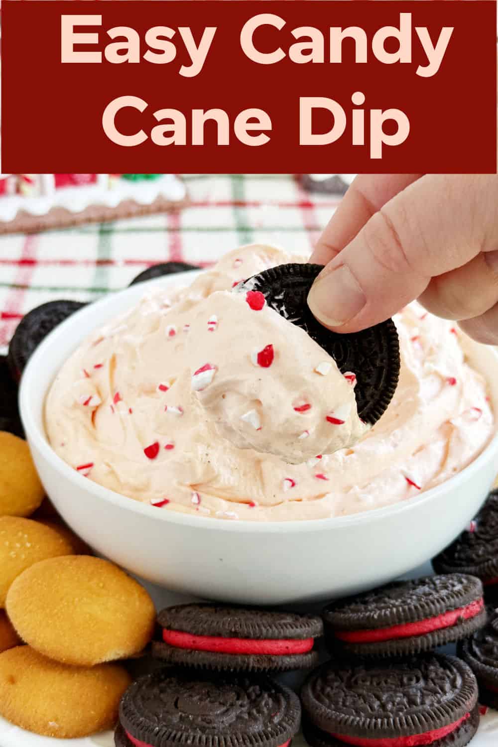 Candy Cane Dip (Easy Dessert) - Meatloaf and Melodrama