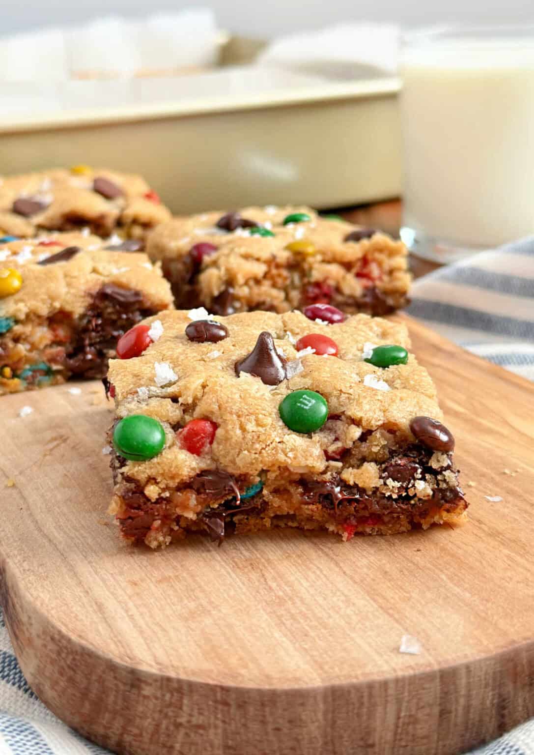 Easy Monster Cookie Bars (Soft and Chewy) - Meatloaf and Melodrama
