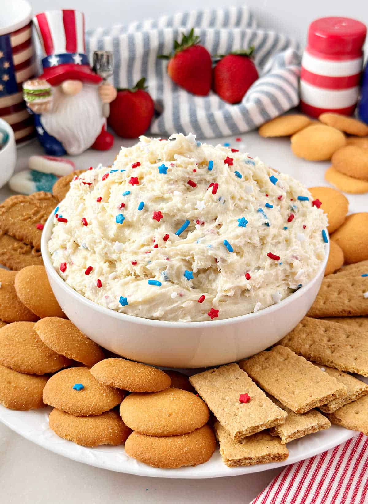 Patriotic Funfetti Dip - Meatloaf and Melodrama